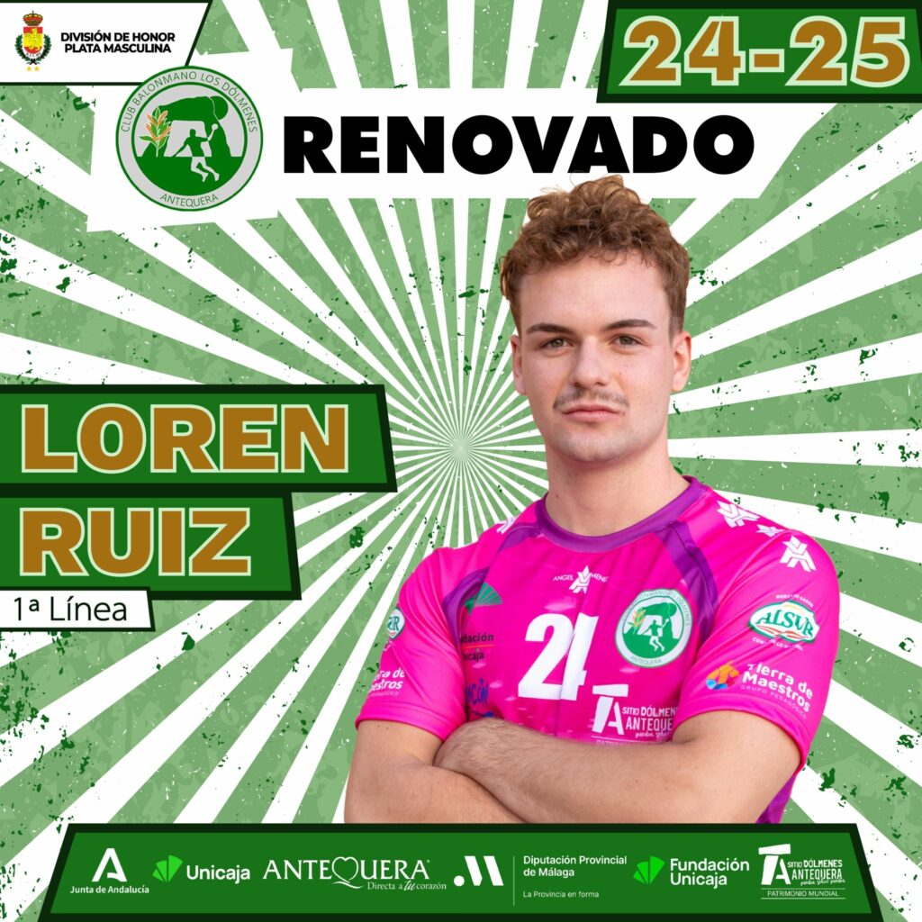 El canterano Loren Ruiz renueva con el Balonmano Dólmenes Antequera ...
